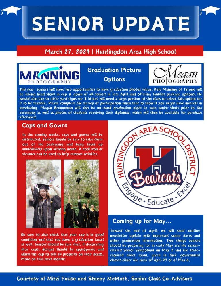 Senior Update - Huntingdon Area School District